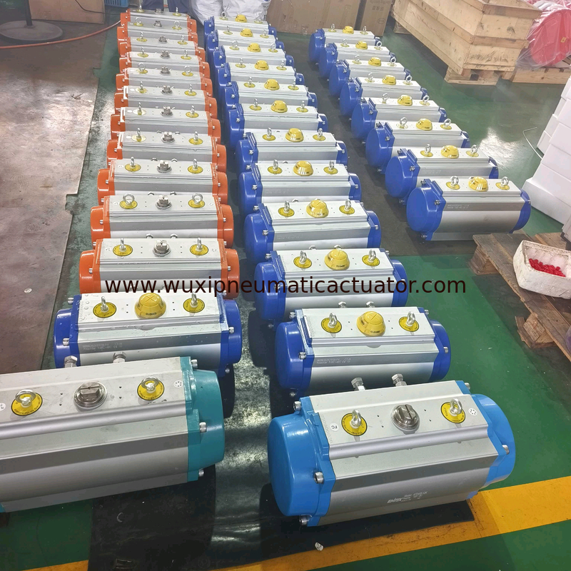 Silver Colour AT Series Pneumatic Rack And Pinion Actuator Pneumatic ...