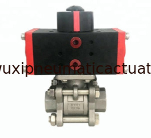 DN15 Stainless Steel 304 Pneumatic Actuator 3pc Ball Valve AT32.40 ...