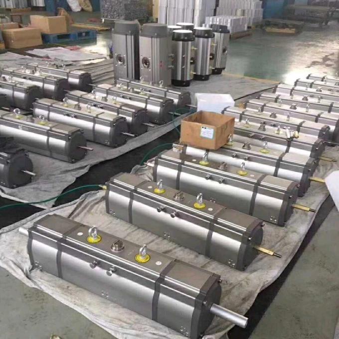 Three position pneumatic rotary actuators 3 way cylinder control valve